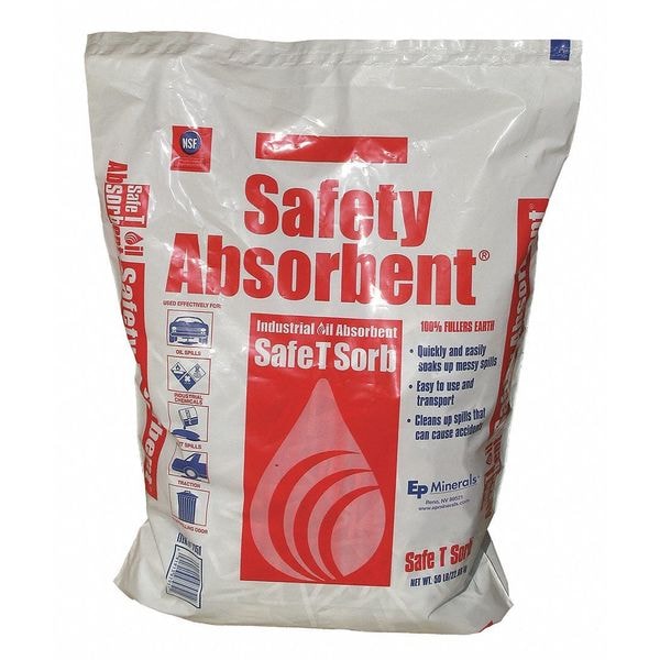 Ep Minerals Loose Absorbent, 11 Qt Volume Absorbed per Pkg, 50 lb. Bag ...