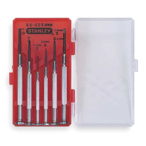Stanley 6 Piece Jeweler's Precision Screwdriver Set 66-039 | Zoro