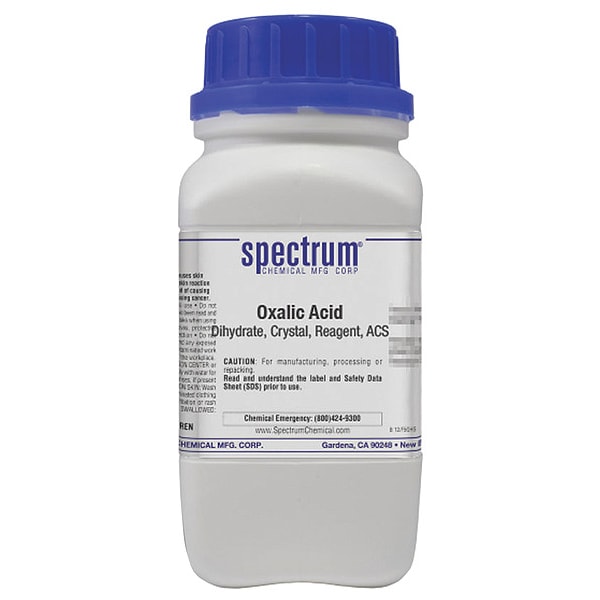 Spectrum Chemical Oxalic Acid, Dihydrate, Crstl, Rgnt, ACS, 500 O1025 ...