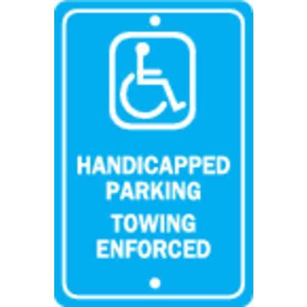 Zing Handicap Parking Sign, Towing, 18X12 2209 | Zoro
