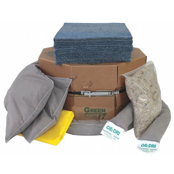Oil-Dri Spill Kit, 11.5 gal, Universal L92417G | Zoro