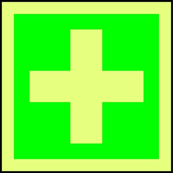 Accuform IMO Safety Sign, First Aid, 6" W x 6" H, Square, Plastic ...