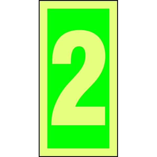 Accuform IMO Sign, 2 number graphic, 6x3 in, Dura Lumi-Glow™ Plastic ...