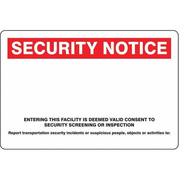 Accuform MARSEC Sign Kit, 24 in Height, 36 in Width, Galvanized Steel ...