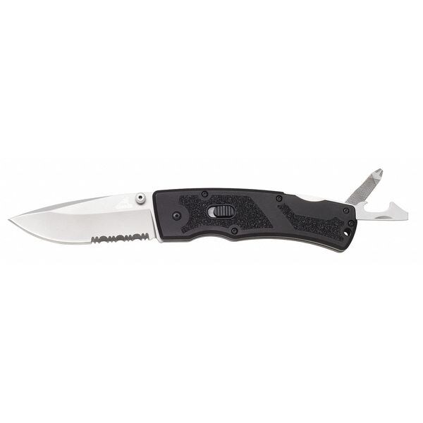Gerber Folding Knife, Fine, Drop Point, 3 In, Black 31-000233 | Zoro