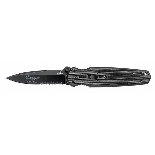Gerber Folding Knife, Drop Point, 2-13/16 In, Blk 22-41967 | Zoro
