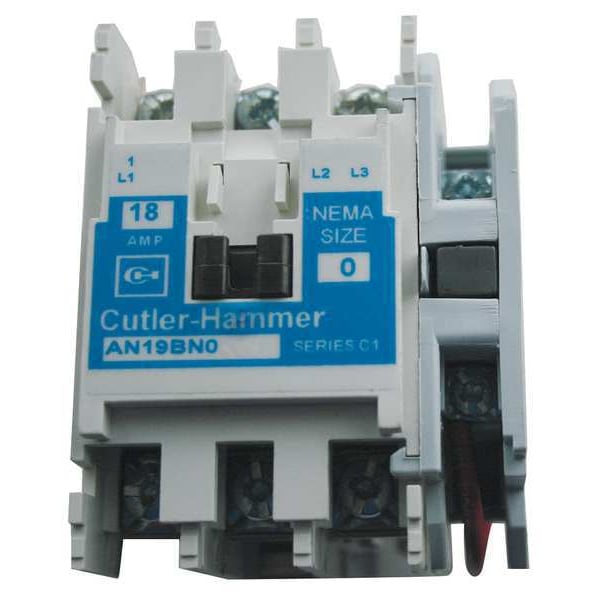 Eaton 120VAC Non-Reversing Magnetic Contactor 3P 9A NEMA 00 CN15AN3AB ...