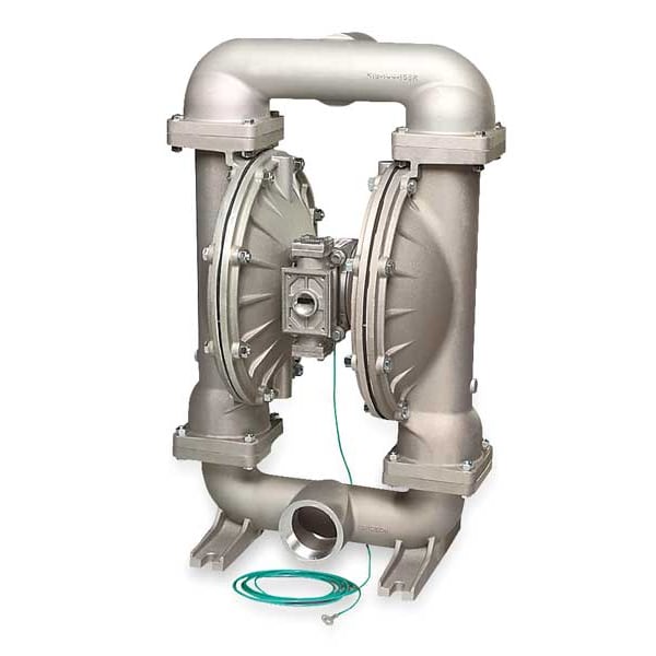 Sandpiper Double Diaphragm Pump, Aluminum, Natural Gas Operated, Buna-N ...
