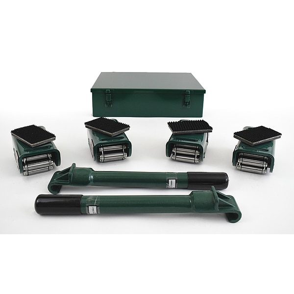 Hilman Rollers Equipment Roller Kit, Swivel, 6,000 lb. Cap KRS-3-4S | Zoro