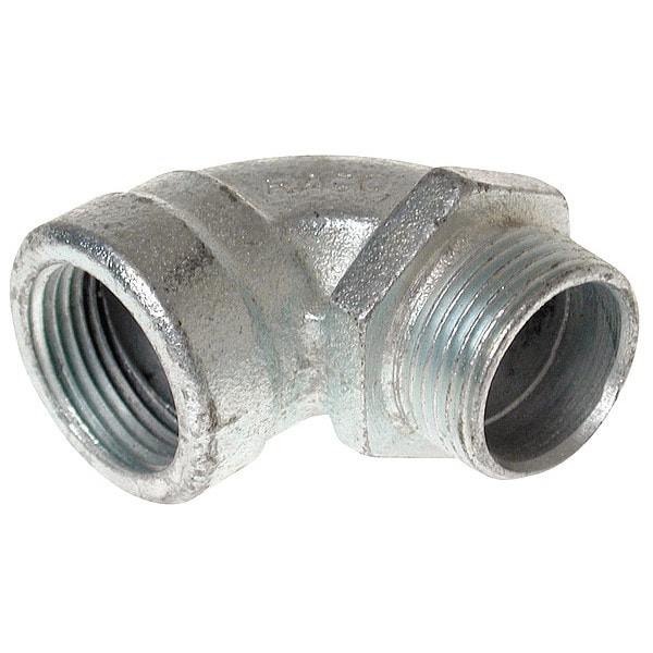 Zoro Select RMC 90 Deg Elbow, 3/4 in, Malleable Iron, Plain 6XC51 | Zoro