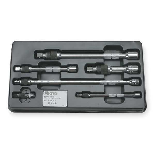 PROTO Socket Extension Set, 1/4", 3/8", 1/2", 6 Pieces, 2 in, 5 in, 6 ...