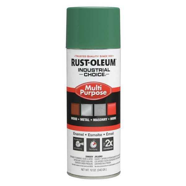 Rust-Oleum Spray Paint, Machine Green, Gloss, Solvent, 12 oz 202211 | Zoro