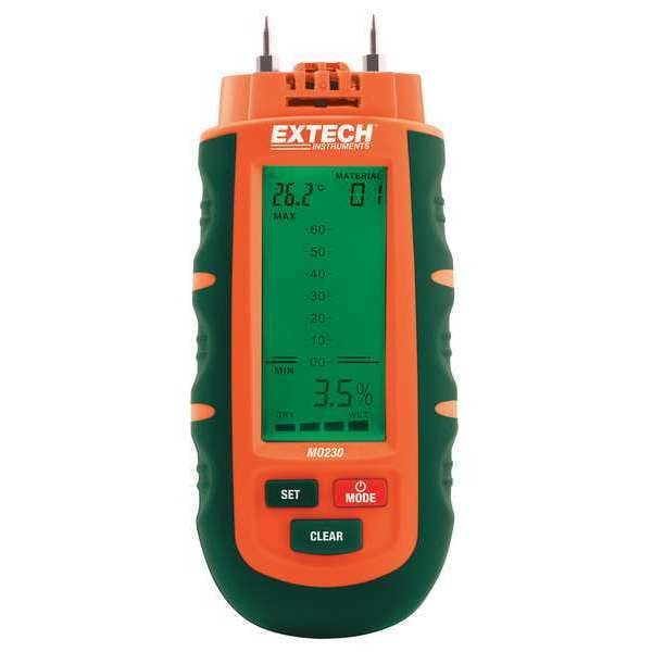Extech Moisture Meter Kit,1 to 75 per. (Wood) (MO230) | Zoro