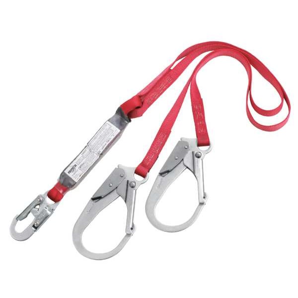 3M Protecta Shock Absorbing Lanyard, 6 ft., Red 1340180 | Zoro