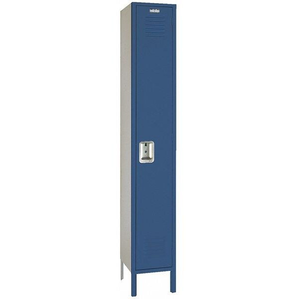 Lyon Wardrobe Locker, 12" W, 15" D, 66" H, (1) Wide, (1) Opening, Ocean ...
