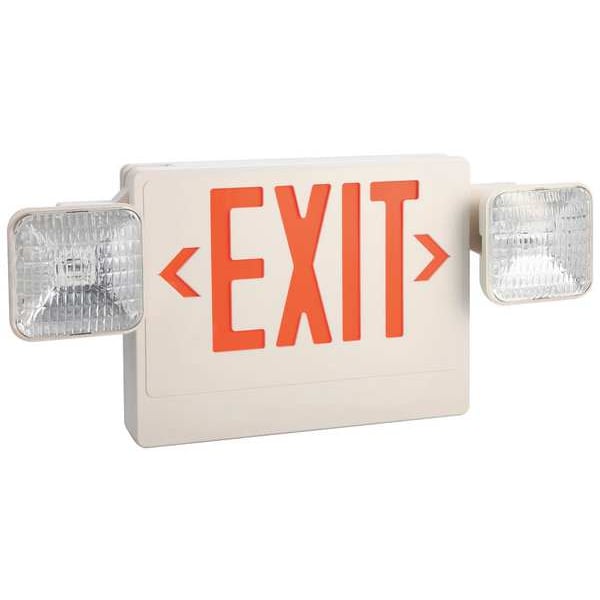 Zoro Select Exit Sign w/ Emergency Lights, 1 or 2 Face(s), Incandescent ...