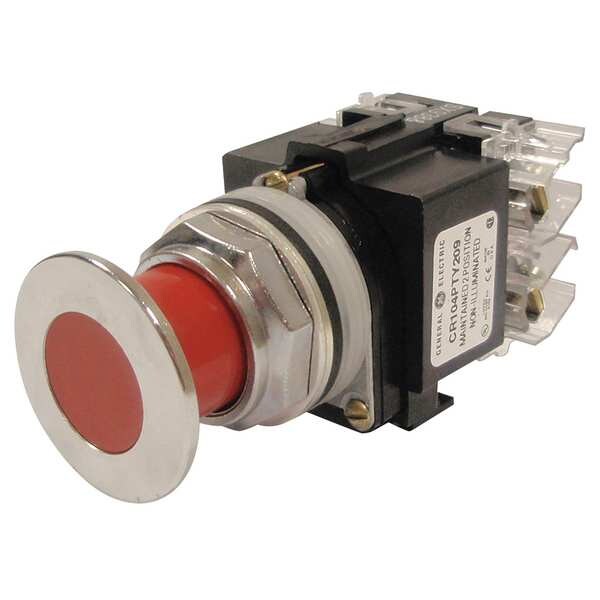 Ge Non-Illuminated Push Button, 30 mm, 1NO/1NC, Red CR104PTY209311 | Zoro