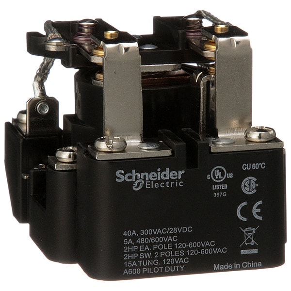 Schneider Electric Surface, Open Power Relay, Square, 40 A, 6, Screw ...