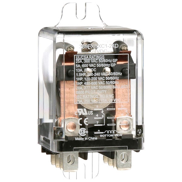 Schneider Electric Flange Mount, Enclosed Power Relay, Octal, 25 A, 8 ...