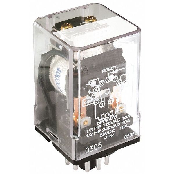 Schneider Electric Plug-In Relay, 120VAC Coil Volts, Octal, 11 Pin ...