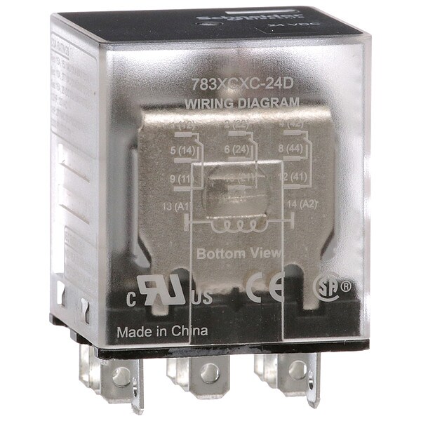 Schneider Electric Socket, General Purpose Relay, Square, 15 A, 11, Faston Connector 783XCXC-24D ...
