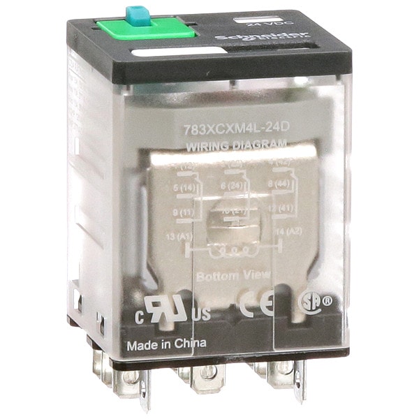 Schneider Electric General Purpose Relay, 24V DC Coil Volts, Square, 11 ...