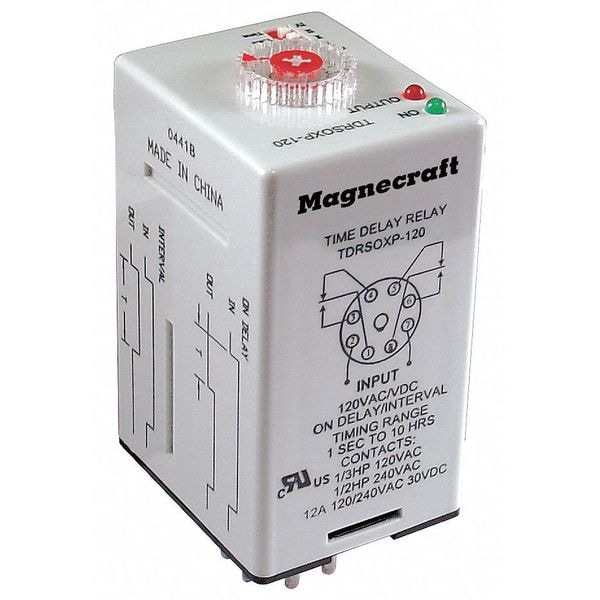 Schneider Electric Time Delay Relay, 24VAC/DC, 12A, DPDT TDRSOXP-24V | Zoro
