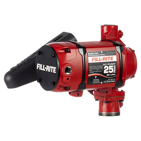 Fill-Rite Fuel Transfer Pump, 120V AC, 25 gpm Max. Flow Rate , 1/3 HP ...