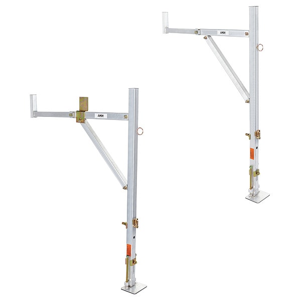 Apex Truck Ladder Rack, 49-1/2" to 52"L, Silver NDALR | Zoro