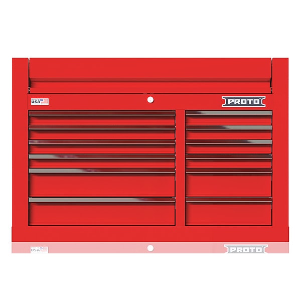 Proto Velocity Top Chest, 12 Drawer, Red, Steel, 42 in W x 22-1/2 in D ...