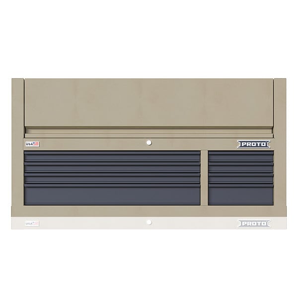 Proto Velocity Top Chest, 8 Drawer, Desert Tan, Steel, 55 in W x 22-1/2 ...