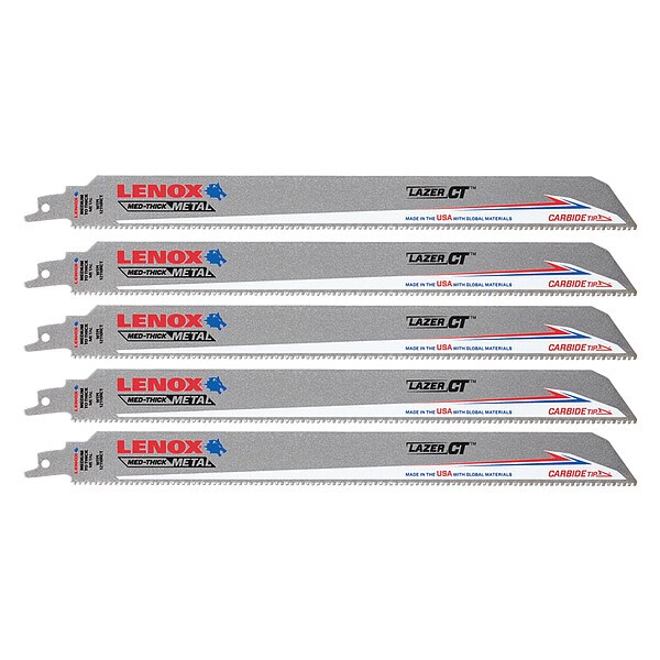 Lenox 10 TPI Reciprocating Saw Blade, 5 PK LXAR12110CT | Zoro
