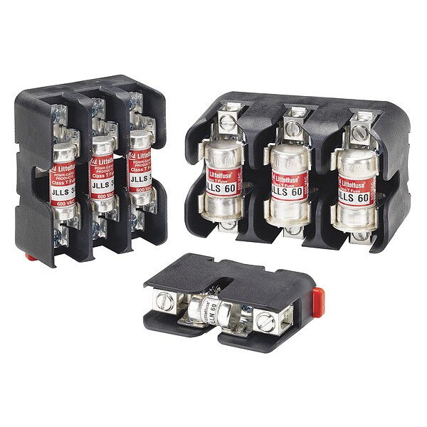 Littelfuse Open Fuse Block, T UL Class, 300V AC/DC Volt Rating, 3 Poles ...