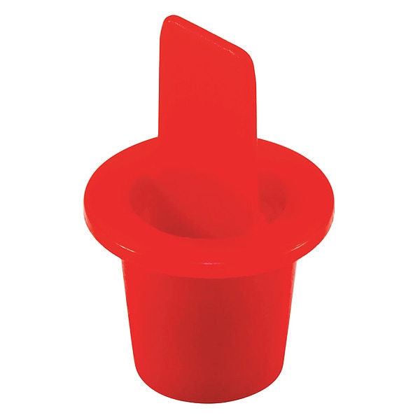 Caplugs Center Pull-Tab Tapered Plug, Caplug Red, 01-LPE Low Density ...