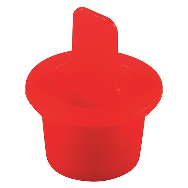 Caplugs Center Pull-Tab Tapered Plug, Caplug Red, 01-LPE Low Density ...