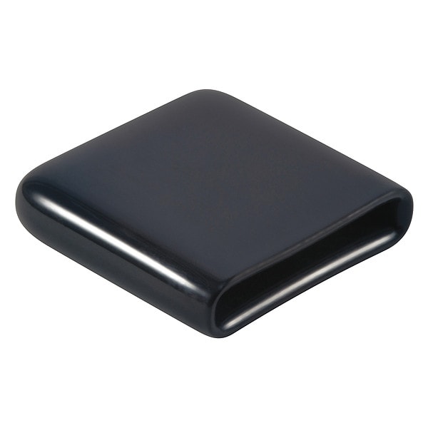 Caplugs Vinyl Rect Cap - Flat End, Black Vinyl, Caplugs Standard Black ...