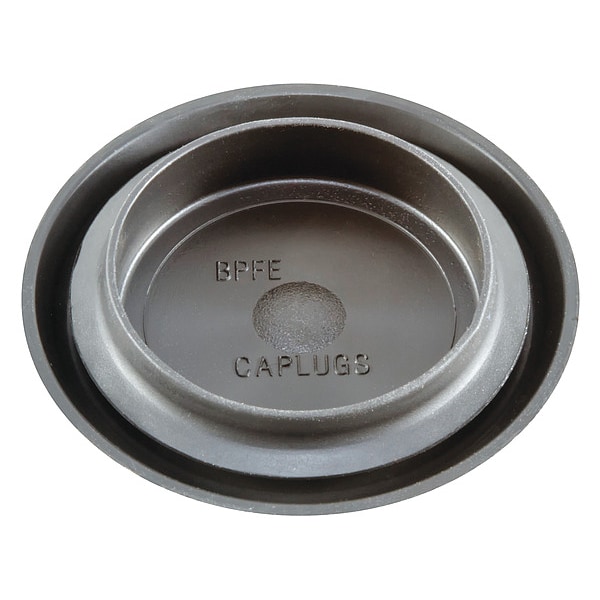 Caplugs Ergo Button Plug With Flange, Black, Thermoplastic Rubber 5000 ...
