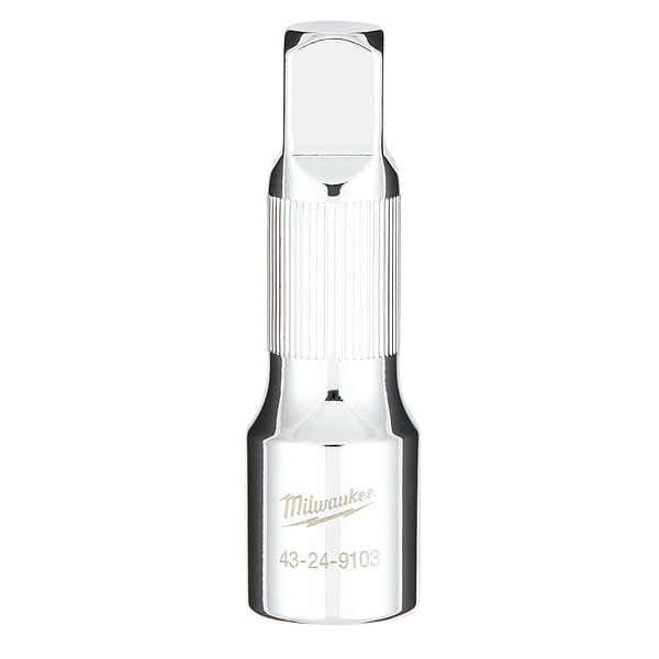 MILWAUKEE Socket Extension, 1 pcs, Chrome Finish 3 in - 43-24-9103