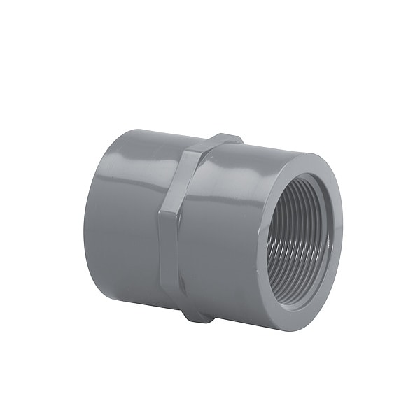 Westlake Pipe & Fittings Coupling, 1/2 in, Schedule 40, FNPT, Gray ...