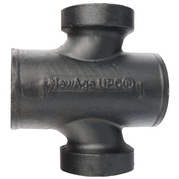 Zoro Select Female Socket, Cast Iron No-Hub Sanitary Tap Cross 222030 ...