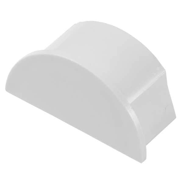 D-Line End Cap, 1 in L, PVC, White EC5025W | Zoro