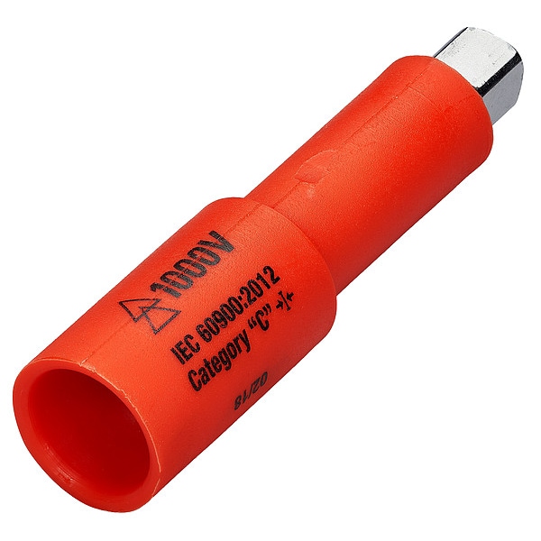 ITL Insulated Socket Extension, 1 Pieces, 3 in, Chrome - 01790