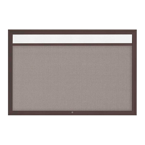 United Visual Products Corkboard, Pearl/Bronze, 72" x 48" UV3341-BRONZE ...