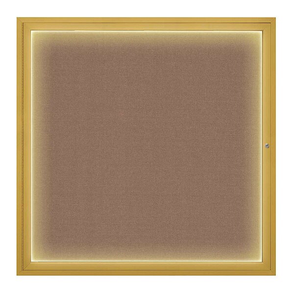 United Visual Products Corkboard, 48"x48", Pumice/Gold UV416I48-GOLD ...