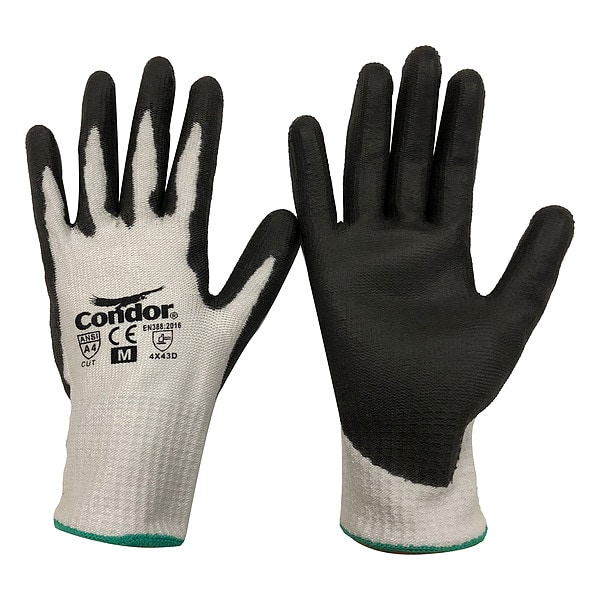Condor Cut-Resistant Coated Gloves, Cut Level A4 , Dipped ...