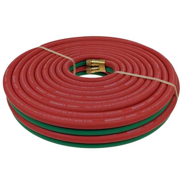 Continental Twin Line Welding Hose, 3/8", 100 ft. TWR-06-100BB | Zoro