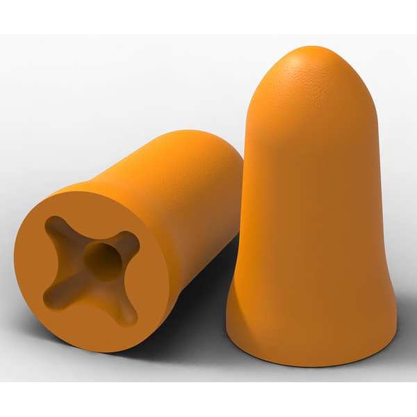 Hexarmor accuFit Disposable Foam Ear Plugs, Bullet Shape, 30 dB, Orange ...