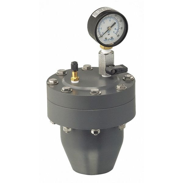 Plast-O-Matic Pulsation Dampener, PVC, 50 cu. in., Epdm PDS050EPT-PV | Zoro
