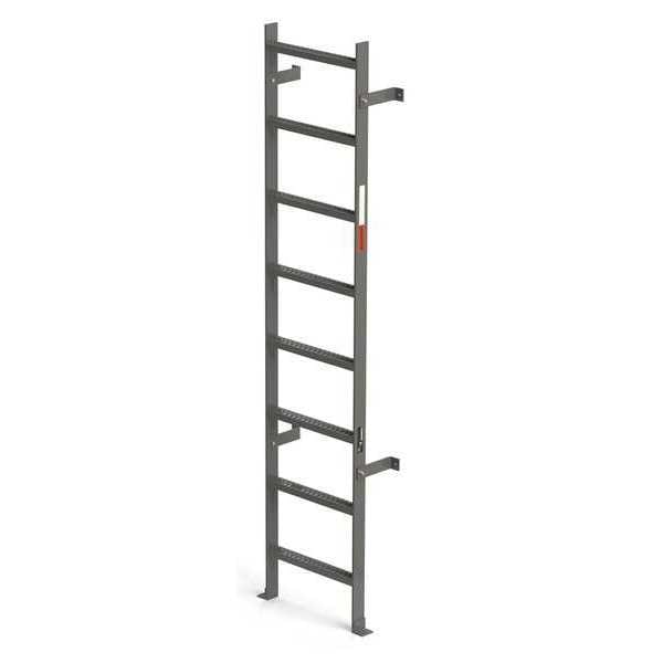 Ega 96" Vertical Ladder, Rail Ext, Steel, 8 ft., Steel, 8 Steps MVMS8 ...