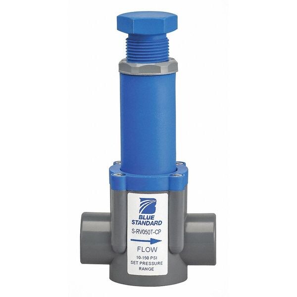 Basiks Relief/Bckpress Valve, CPVC, 1", Tfm, Dial S-RV100T-CP | Zoro